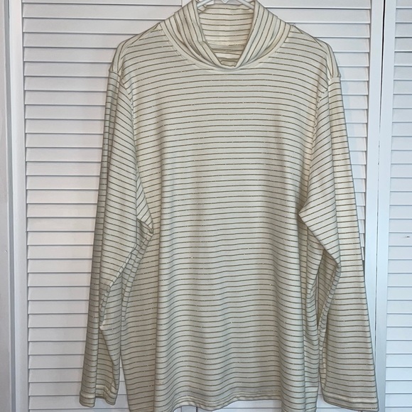 Basic Editions | Tops | Basic Edition Mock Turtle Neck Creamgold Top 2x | Poshmark